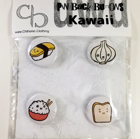 Chthonic Clothing | Accessories | Amazing Kawaii Food Button Set | Poshmark